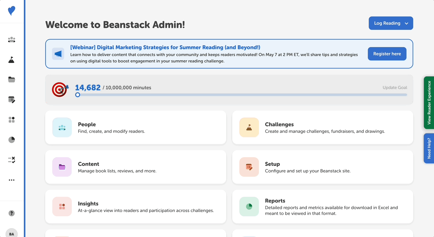 Libraries: How to identify a tandem linked reader from the admin view